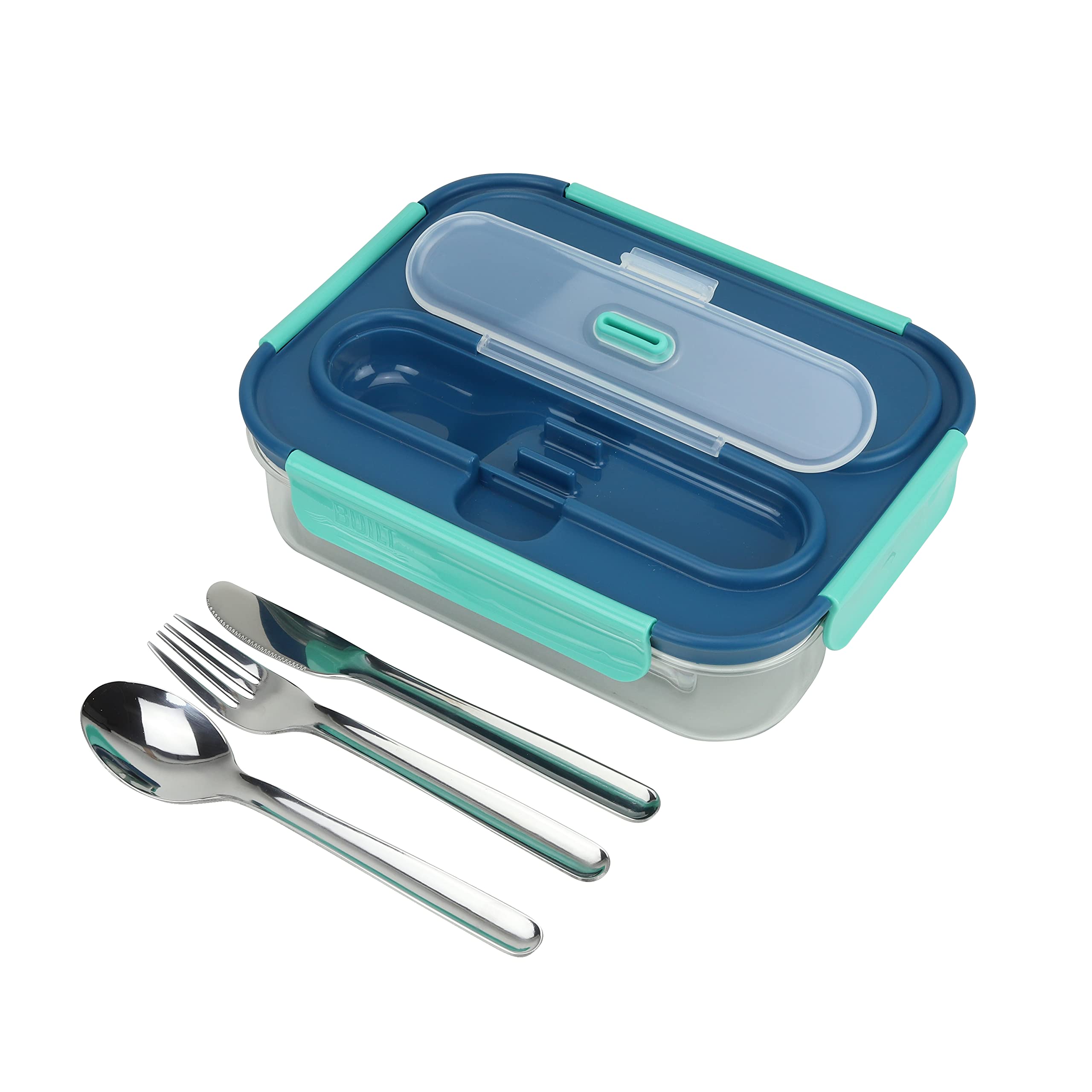 Amazon.com: BUILT 2 Compartment Tritan Meal Prep Bento with Utensils ...