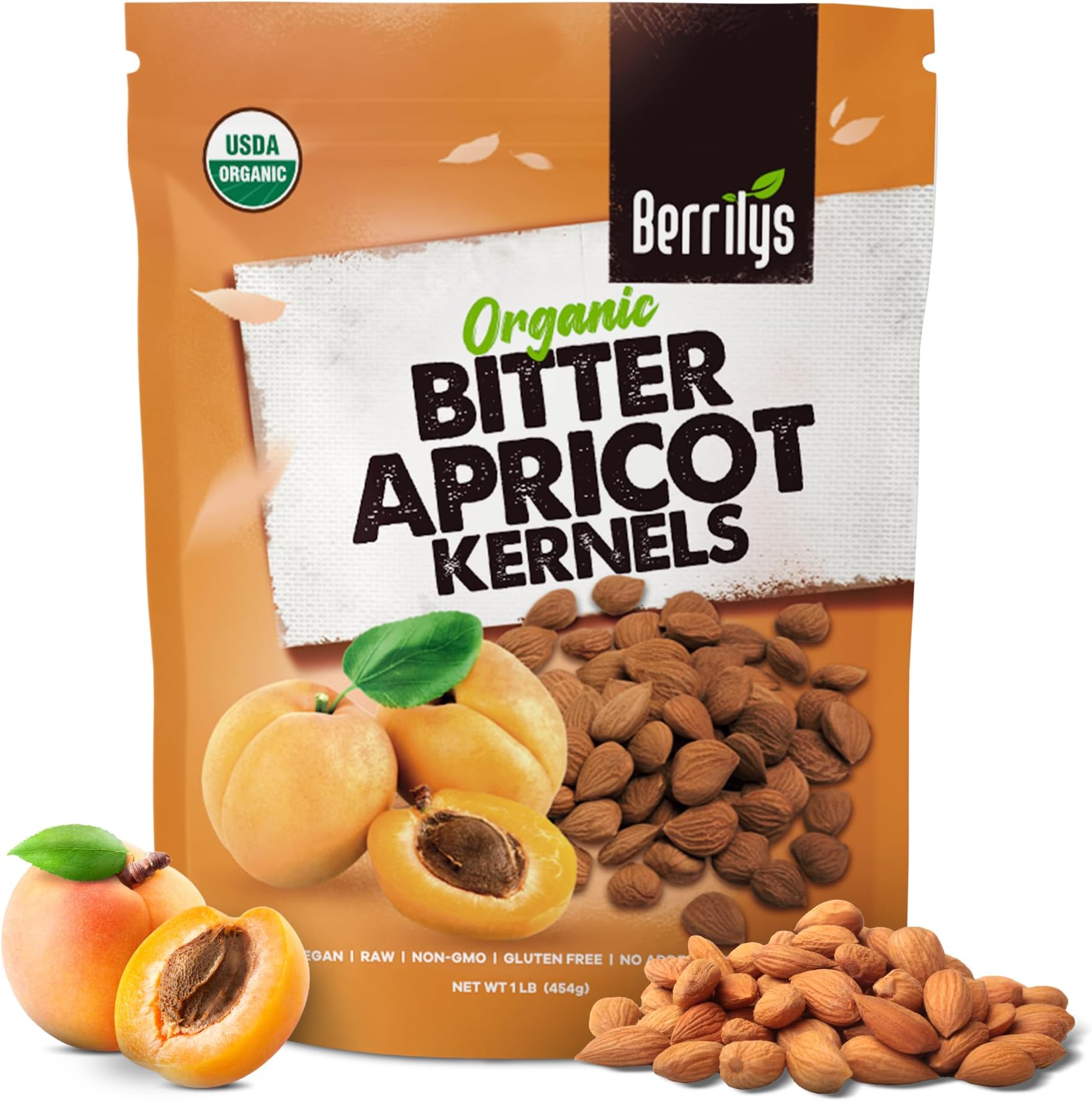 Amazon.com : USDA Organic Bitter Apricot Kernels 1 lb (16 oz), Natural Bitter Apricot Seeds ...