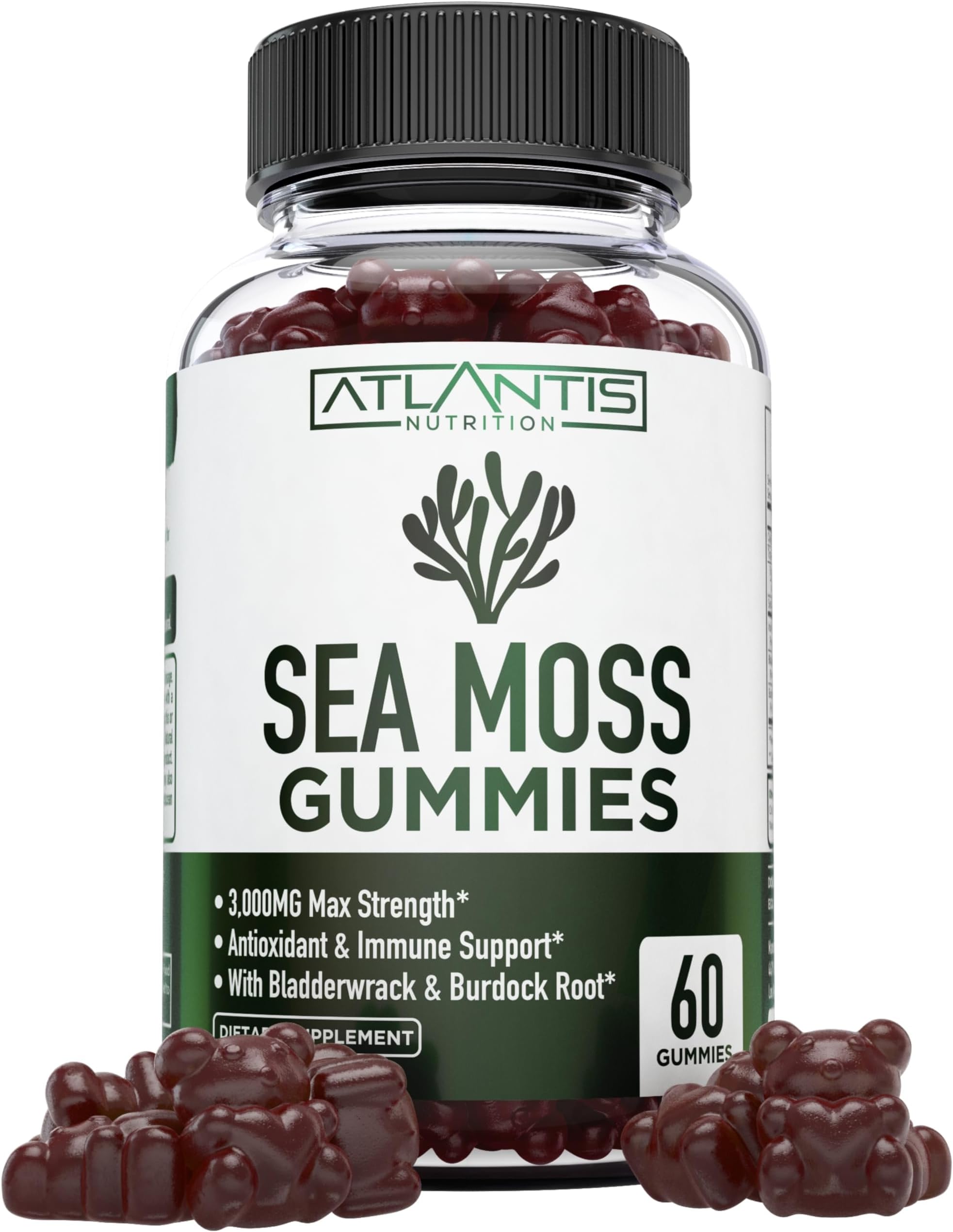 Amazon.com: Irish Sea Moss Gummies– 120 Delicious Berry Vegan Seamoss ...