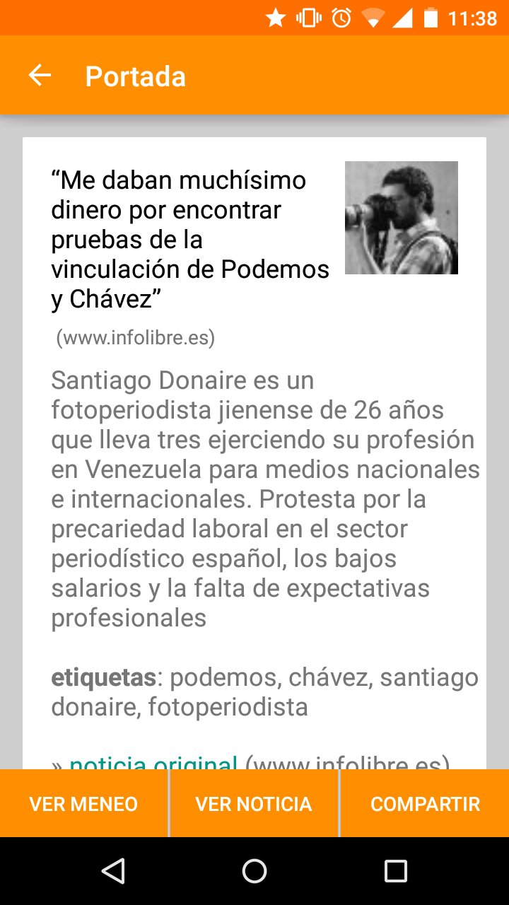Aplicación Menéame App en Amazon Appstore