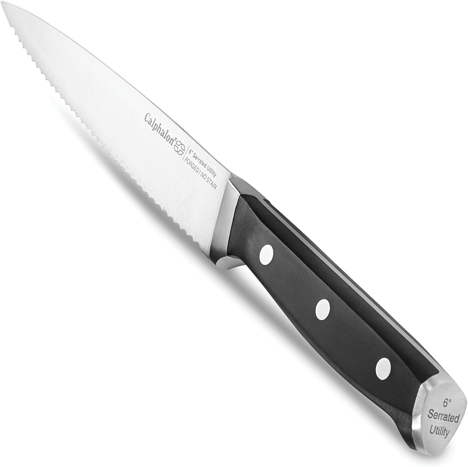 Amazon.com: Calphalon Classic Forged Cutlery 6-in. Serrated Utility ...
