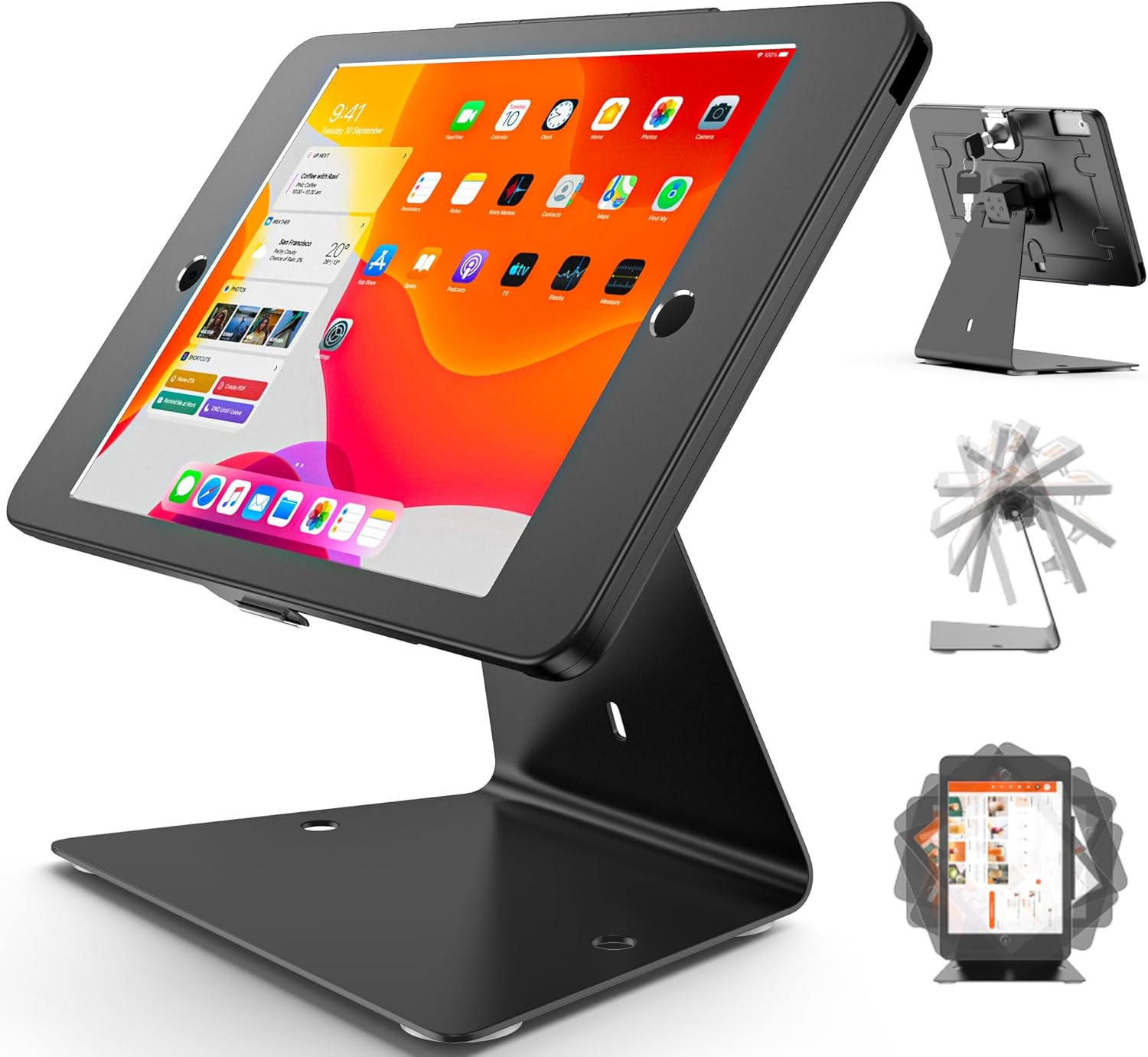 Amazon.com: Keuvirya Anti-Theft iPad Kiosk Stand, Aluminum Lightweight ...
