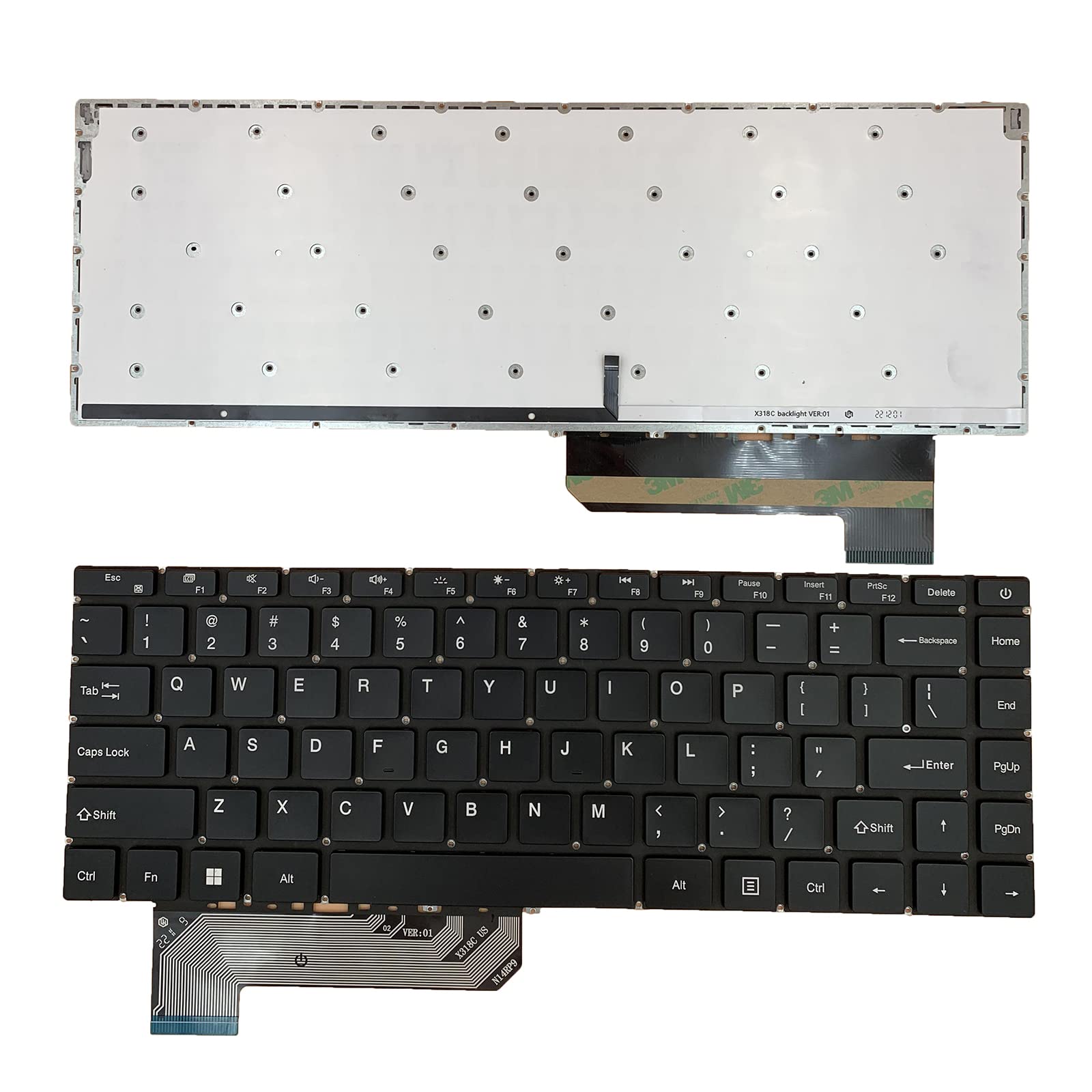 Amazon.com: Siakoocty Laptop Replacement US Layout Backlit Keyboard for ...