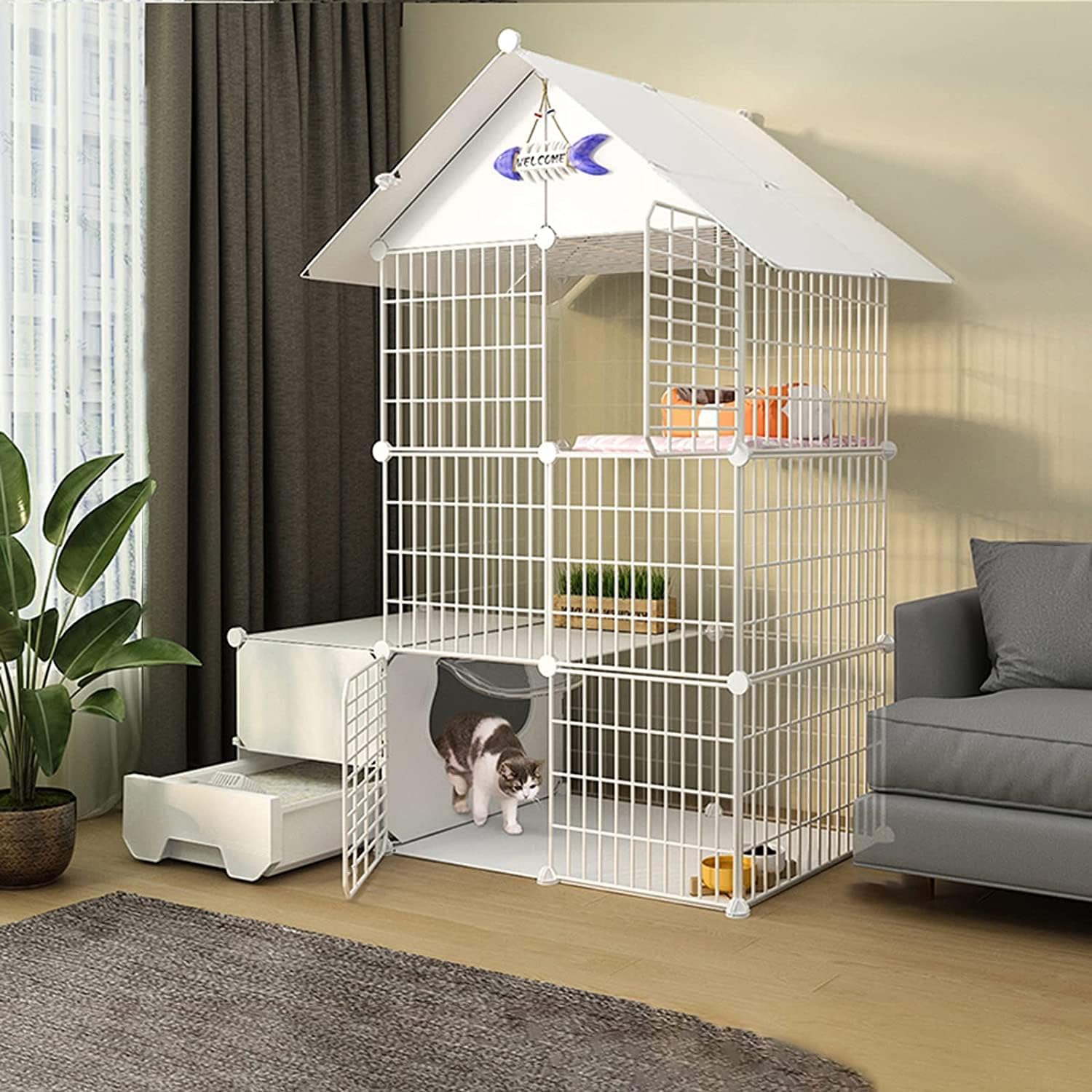 Amazon.com: Cat Cage, Dog Cages for Small Dogs Indoor, Cat Cages Indoor ...