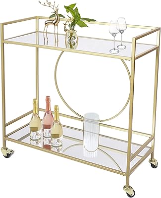 Amazon.com: Steve Silver Furniture Aerin Kitchen Server Cart, Silver ...