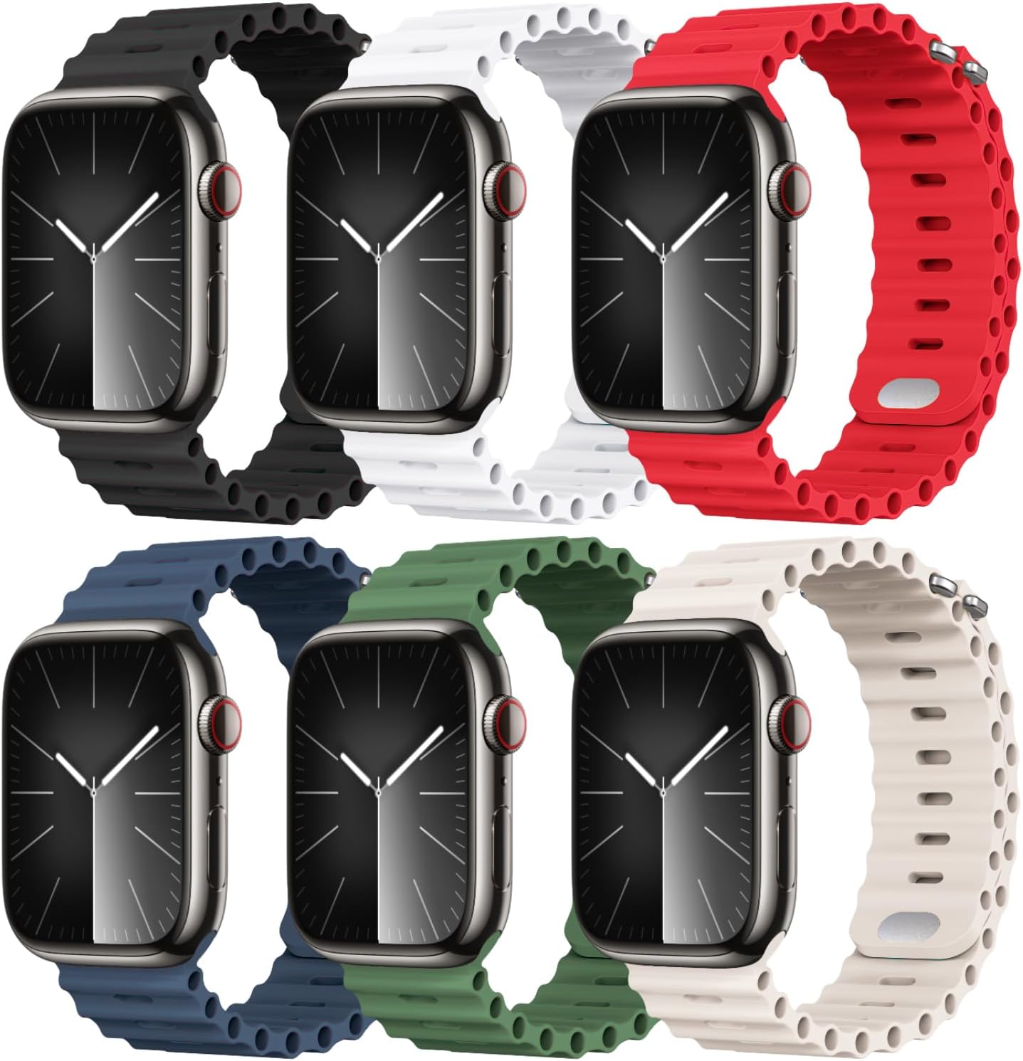 Amazon.com: STG Sport Ocean Band Compatible with Apple Watch 38mm-45mm ...