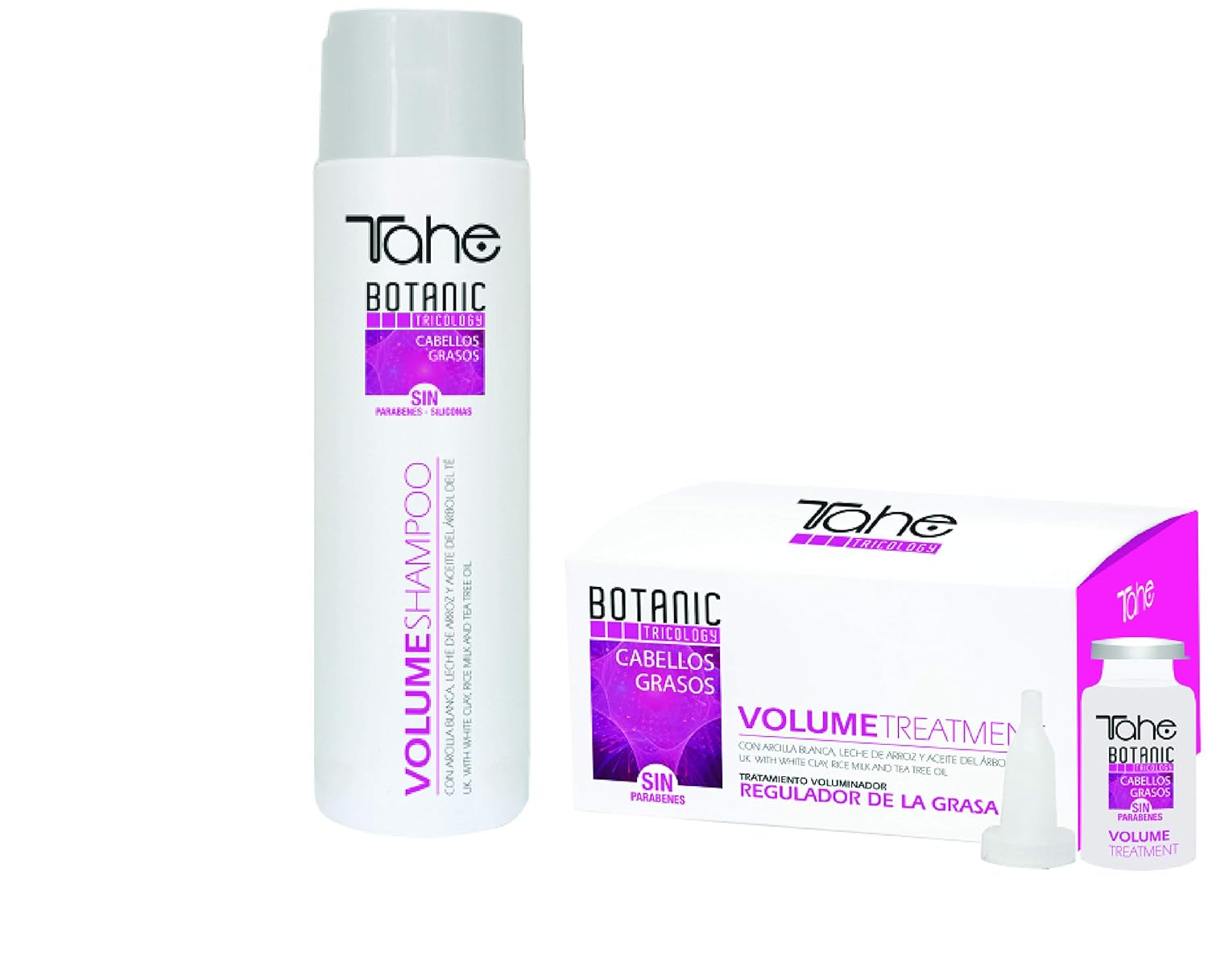 Amazon.com : Tahe Botanic Volume Shampoo 300ml + Treatment 5x10ml SET ...