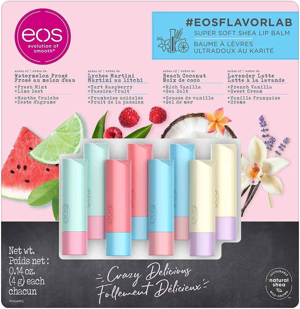 Amazon.com : eos Organic Lip Balm Sticks, 8-pack : Beauty & Personal Care