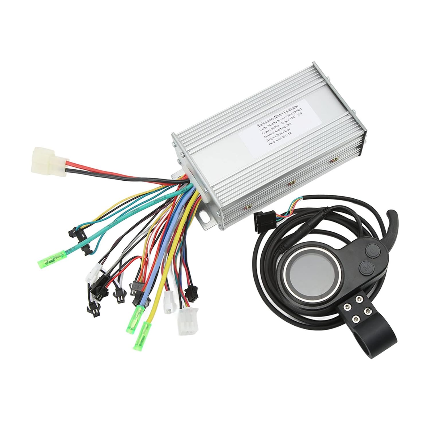 36V 48V 500W Electric Bike Controller Kit with 2 in 1 Round Color LCD ...