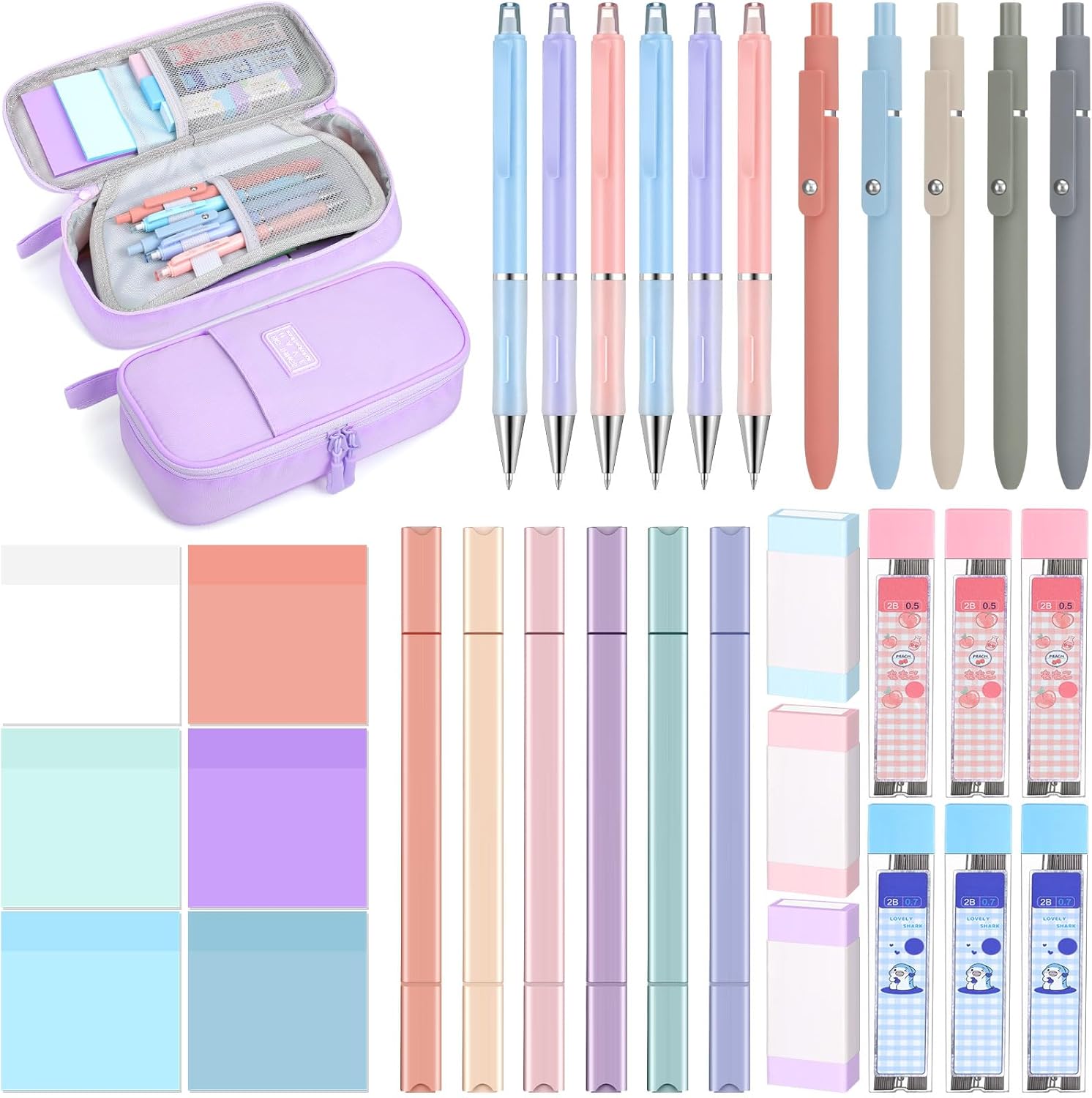 Amazon.com : Ctosree 33 Pcs Aesthetic School Supplies Includes Big ...