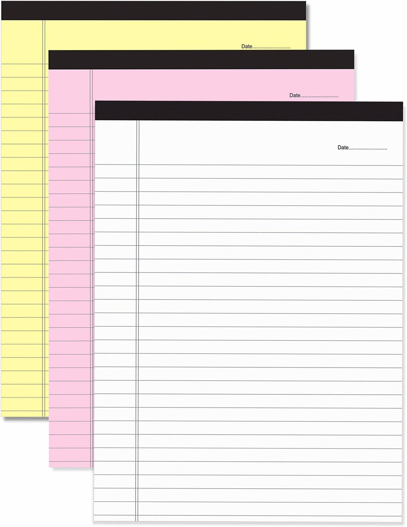 COI Wide Ruled 5x 8 - Inch 50-Sheet Lined Writing Note Pad, White ...