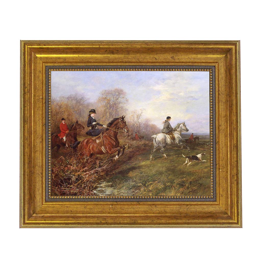 Vintage Fox Hunt Painting Landscape