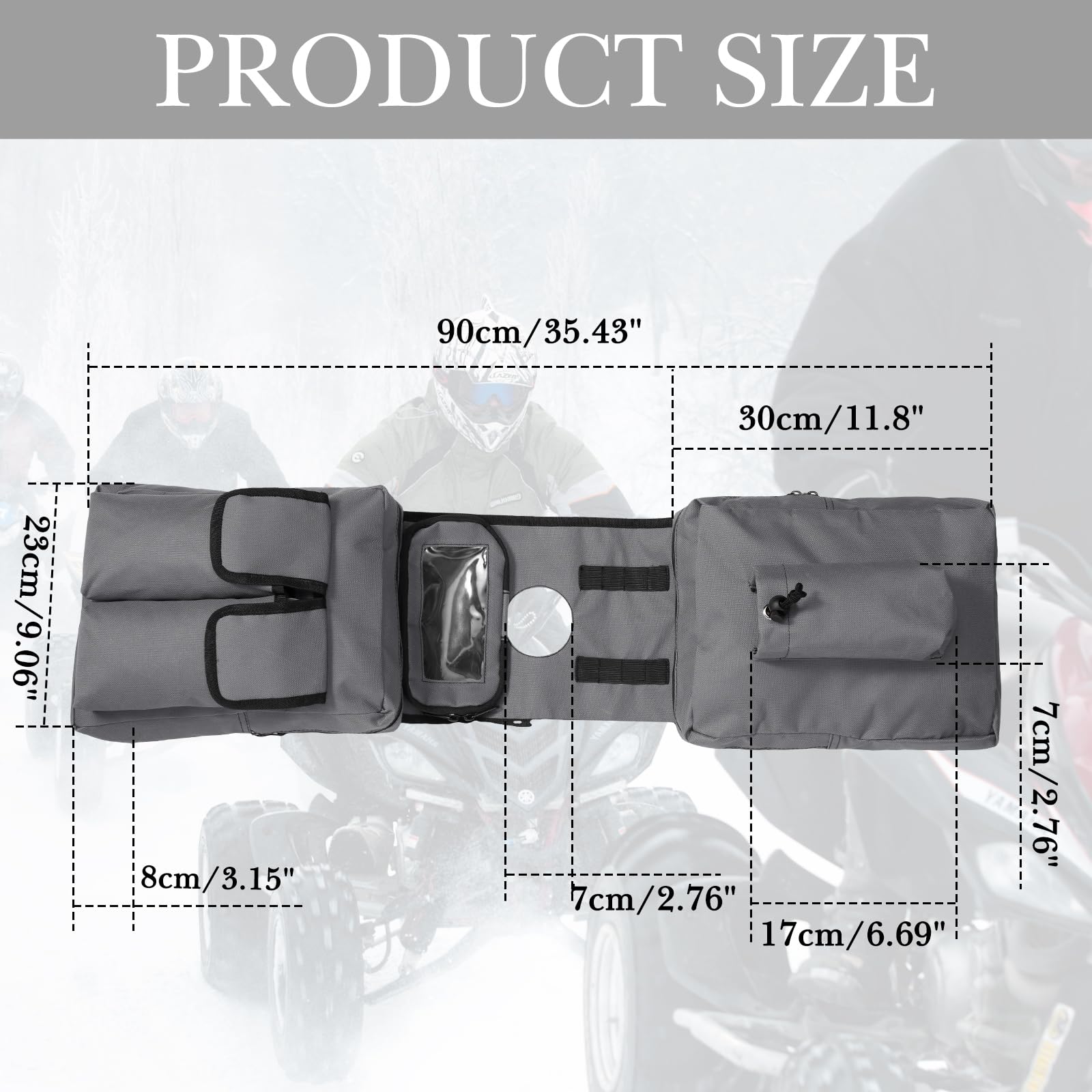 Snapklik.com : Aliceset ATV Saddle Bags ATV Tank Bags Waterproof ...