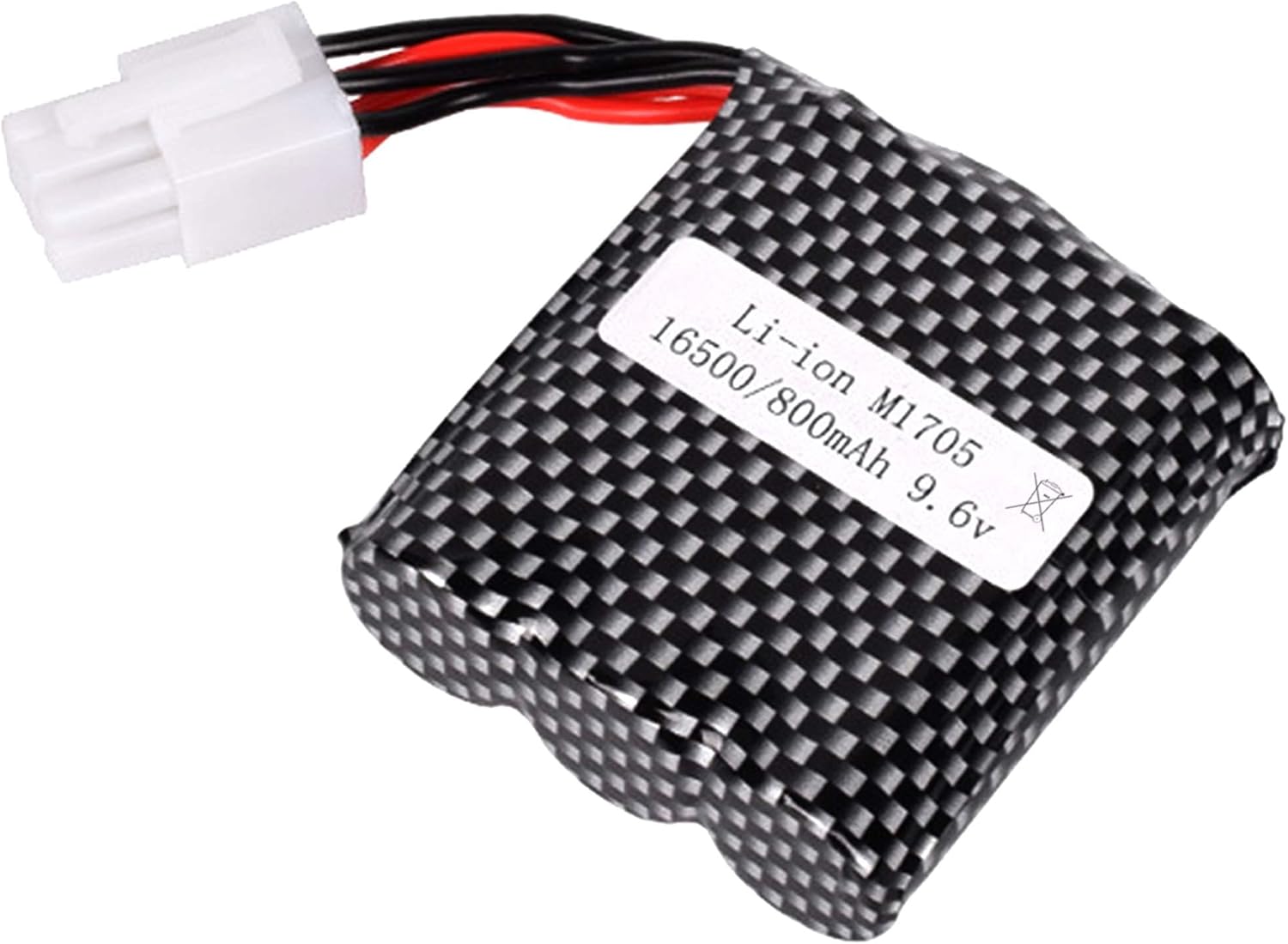 9.6 V 800 mAh 16500 Li-ion Battery EL-6P Connector for RC Remote ...