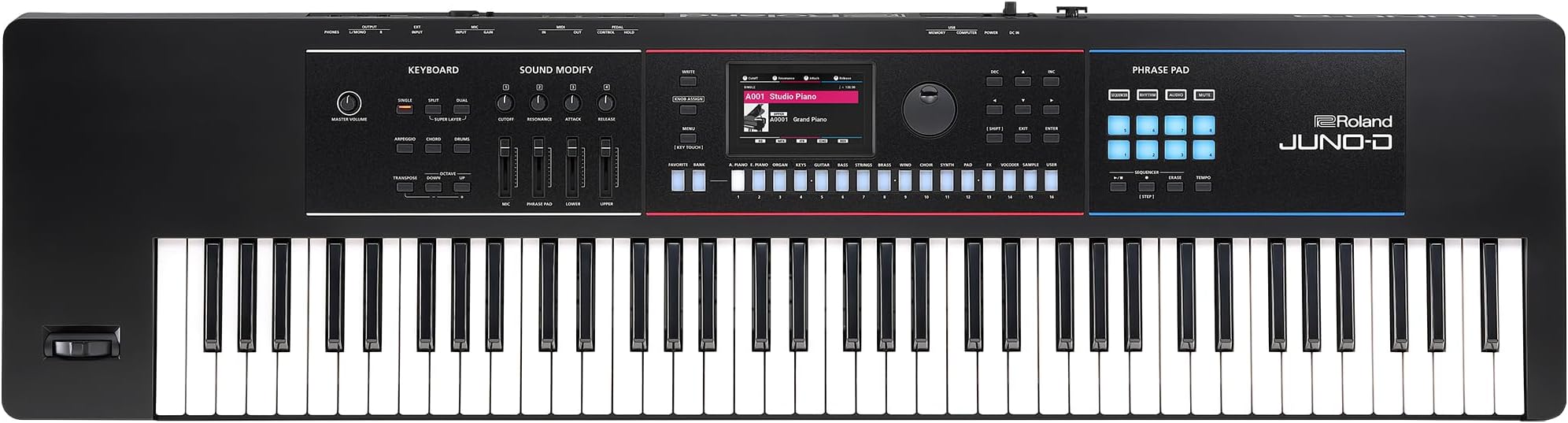 Amazon.com: Roland JUNO-D7 Synthesizer | 76-Note Keyboard with Synth ...