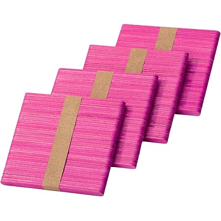 Amazon.com: Mr. Pen- Craft Sticks, 200 Pack, 4.5 Inch, Pink Popsicle ...