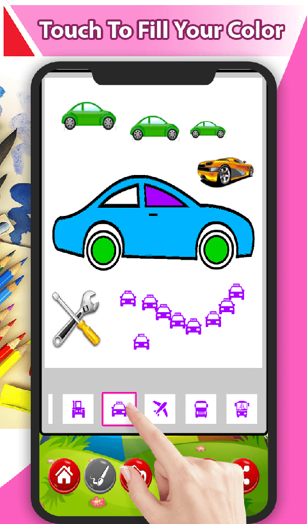 Colorful Cars: Interactive Coloring Game - App on Amazon Appstore