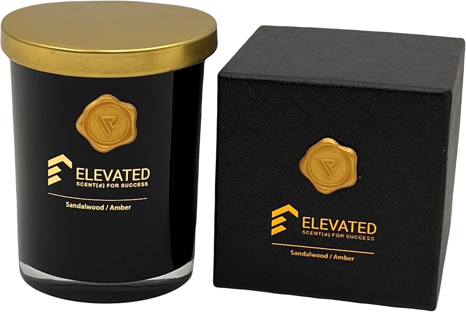 Amazon.com: Elevated Scente[d] Amber & Sandalwood Candle | Soy Candles with Essential Oils ...