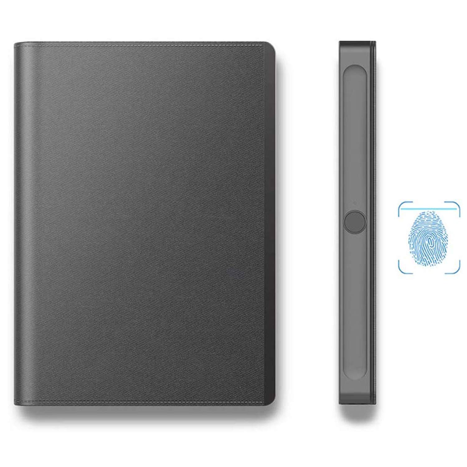 Fingerprint Lock Notebook, Business Smart Notepad with Thumbprint ...