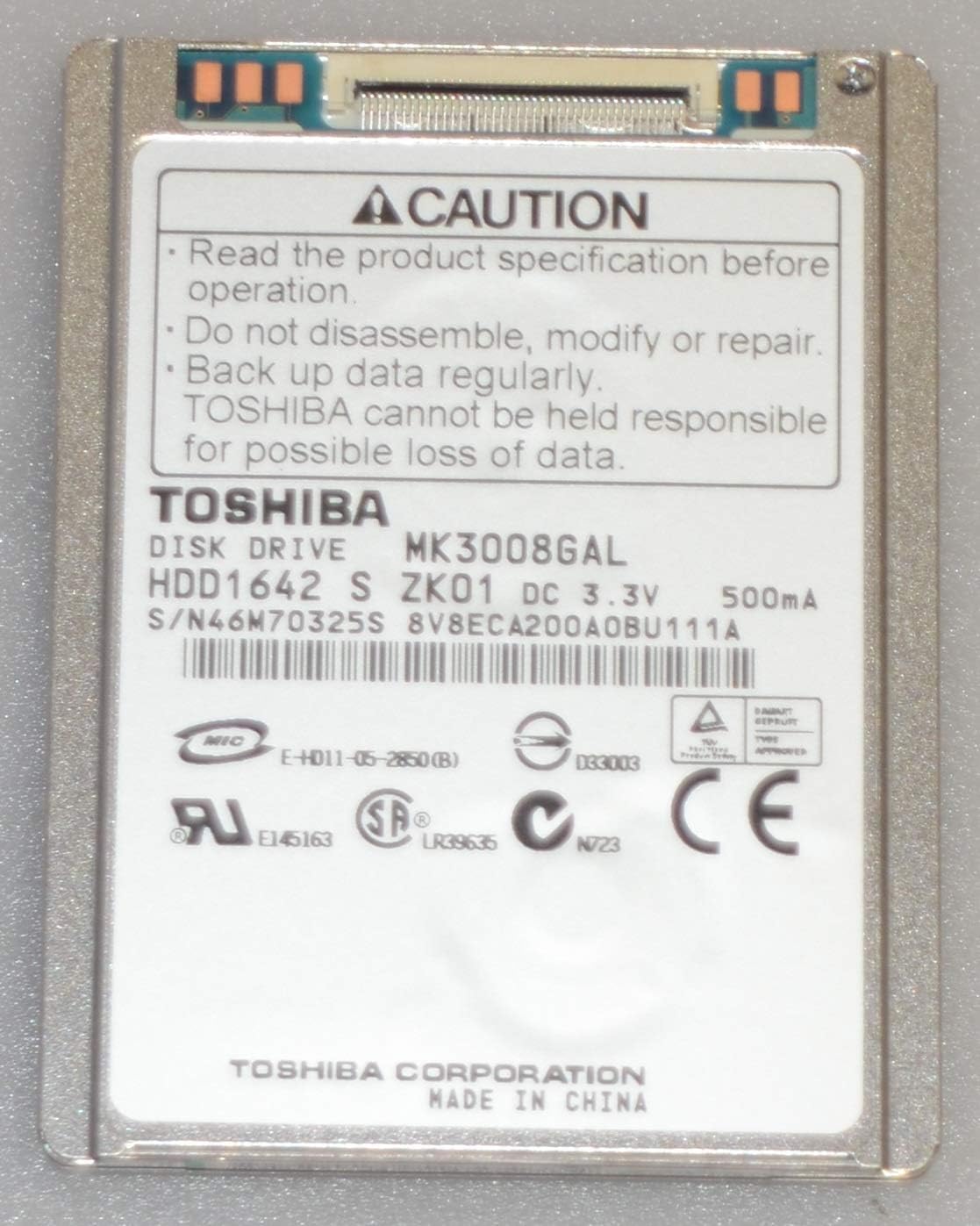 Genuine Parts MK3008GAL Hard Disk Drive for iPod Video 5th Gen 30 GB ...