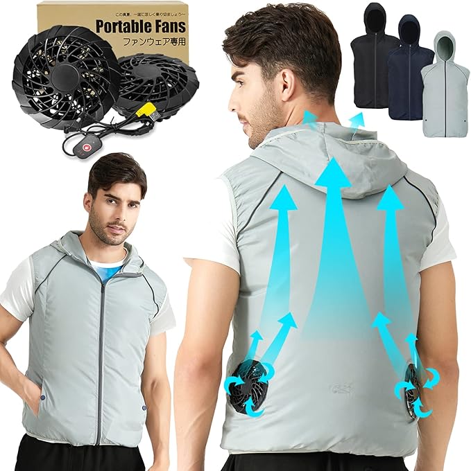 YITIAOYU Cooling Vest Wearable Fan Cool Vest Air Conditioned Vest ...