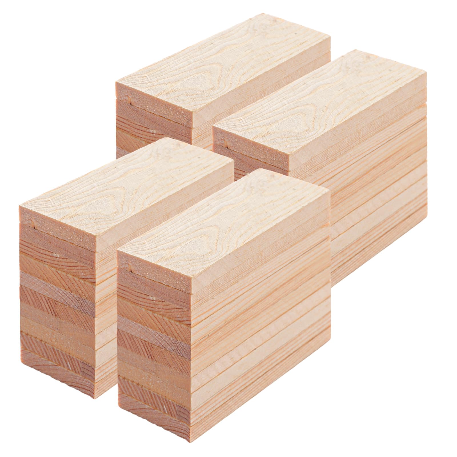 VIDETOL 40 Pcs Pine Wood Board, 10cm x 4cm Rectangle Wood Board, 0.7cm ...