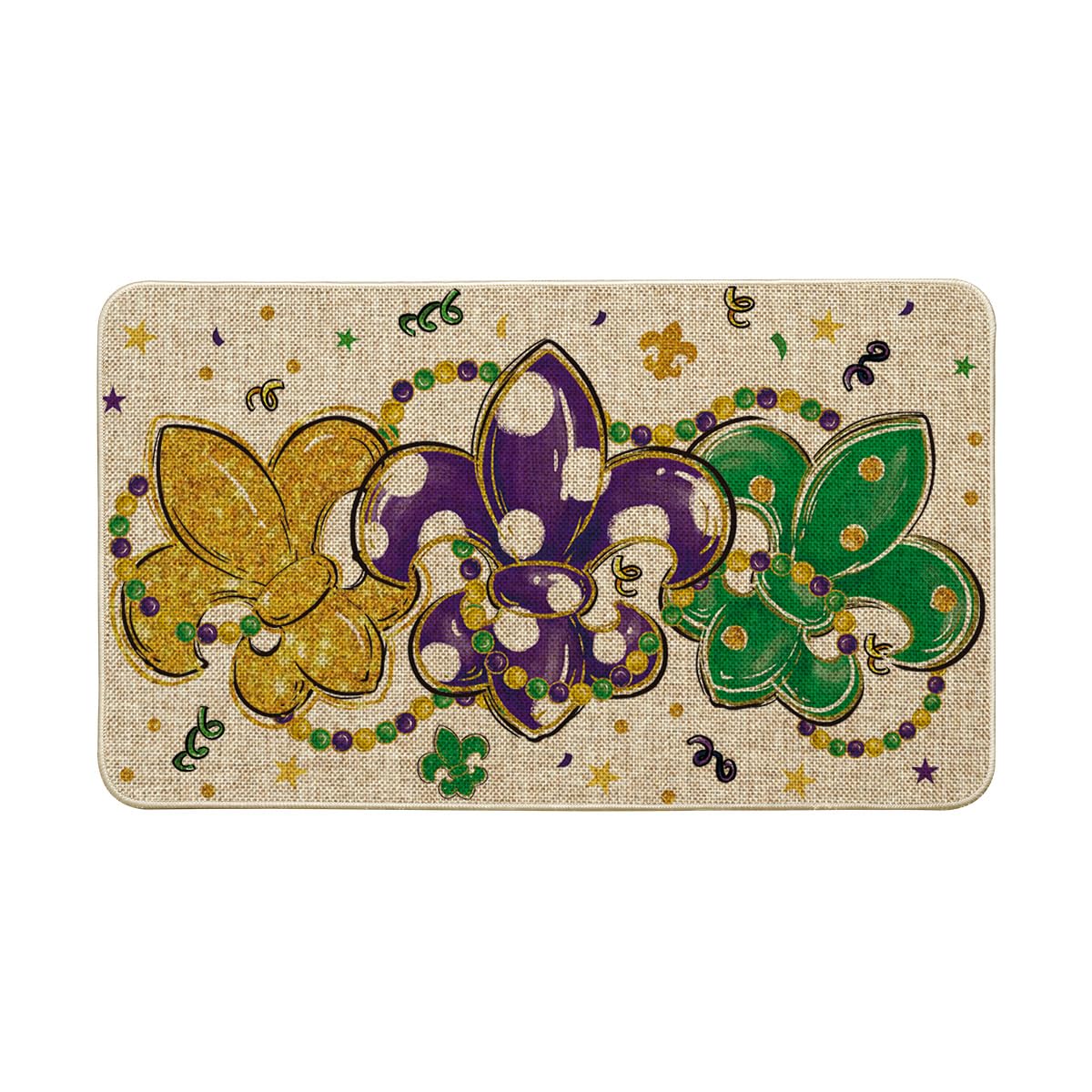 Amazon.com: Artoid Mode Irises Beads Mardi Gras Doormat, Carnival Home ...