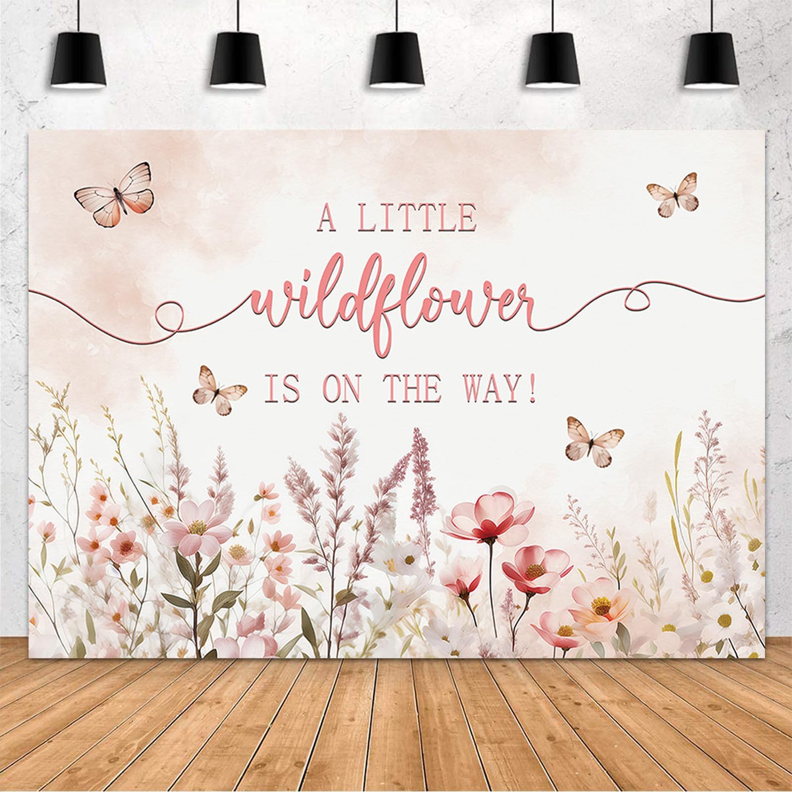 Amazon.com : Wildflower Baby Shower Decorations Backdrop Watercolor A ...
