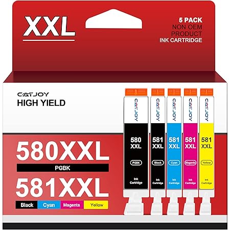 SANCTink PGI-580XXL CLI-581XXL PGBK 580&581 Ink Cartridges Multipack ...