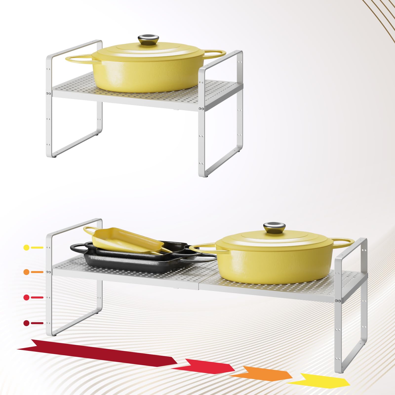 Amazon.com: taiheis Expandable Shelf Organizer 10.2" Wide,Easy to ...