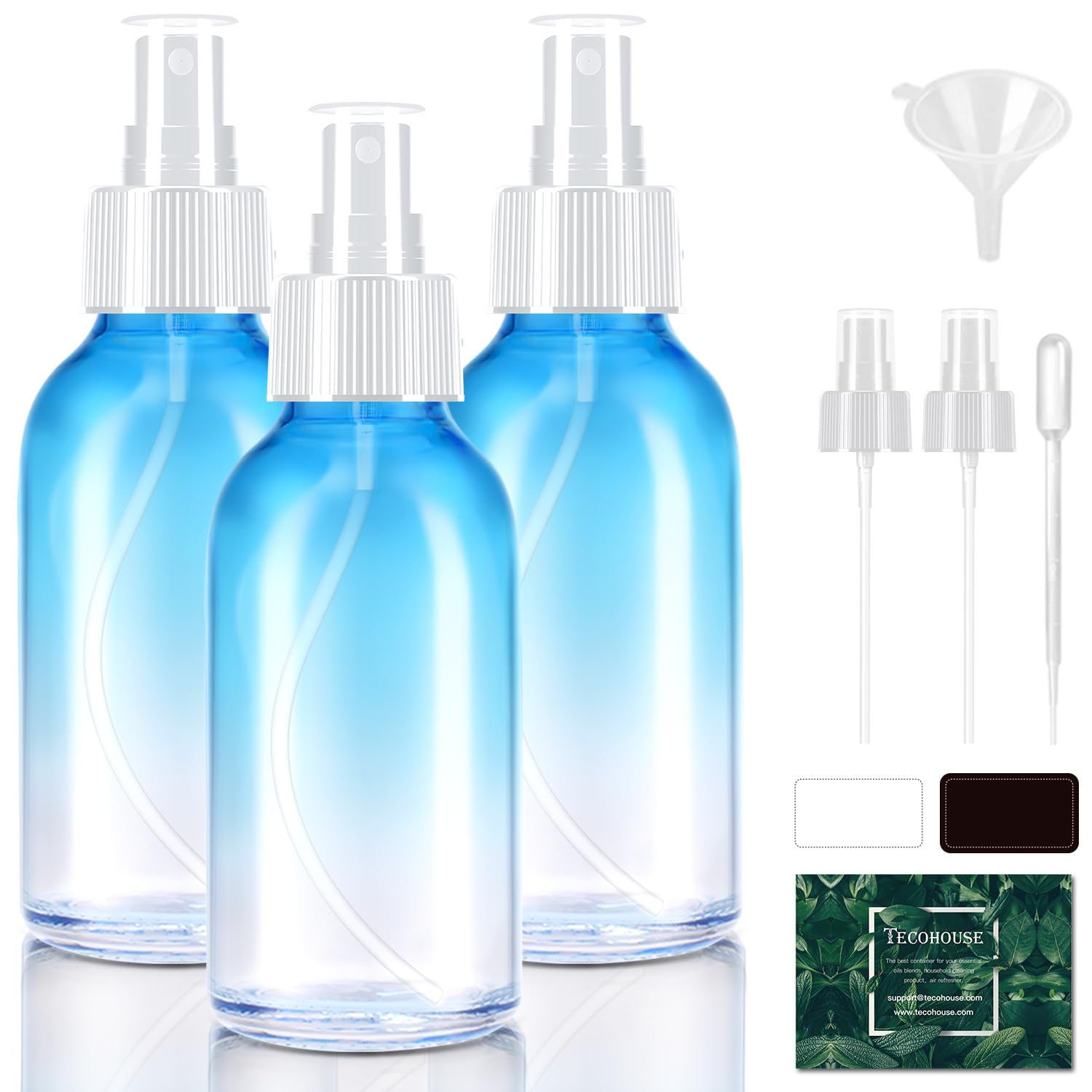 Amazon.com: Tecohouse Glass Spray Bottles for Essential Oils, 4 oz ...