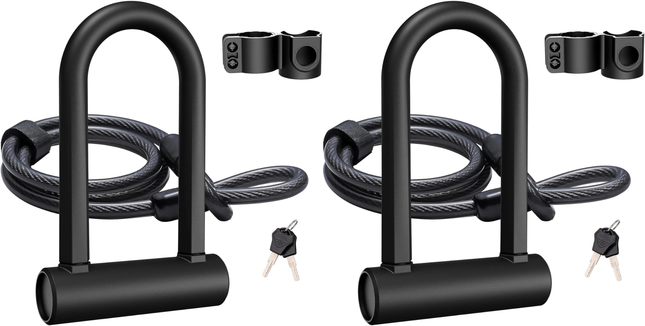 Amazon.com: MEETLOCKS Bike U Lock with 4FT Steel Cable,Mini Bike Lock ...