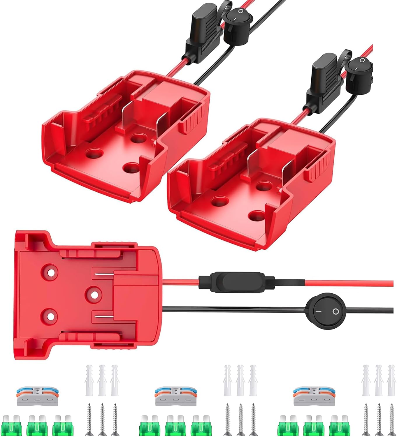 Amazon.com: 3 Packs Power Wheels Adapter for Milwaukee M18 Battery ...