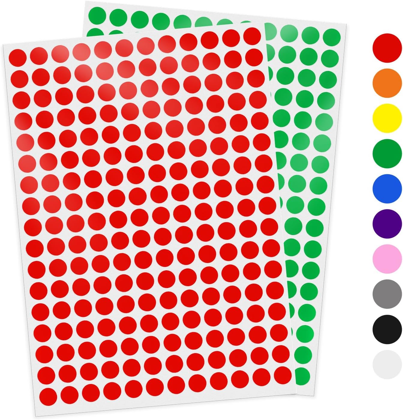 Amazon.com : 1400 PCS Colored Dot Stickers Round Color Coding Labels ...