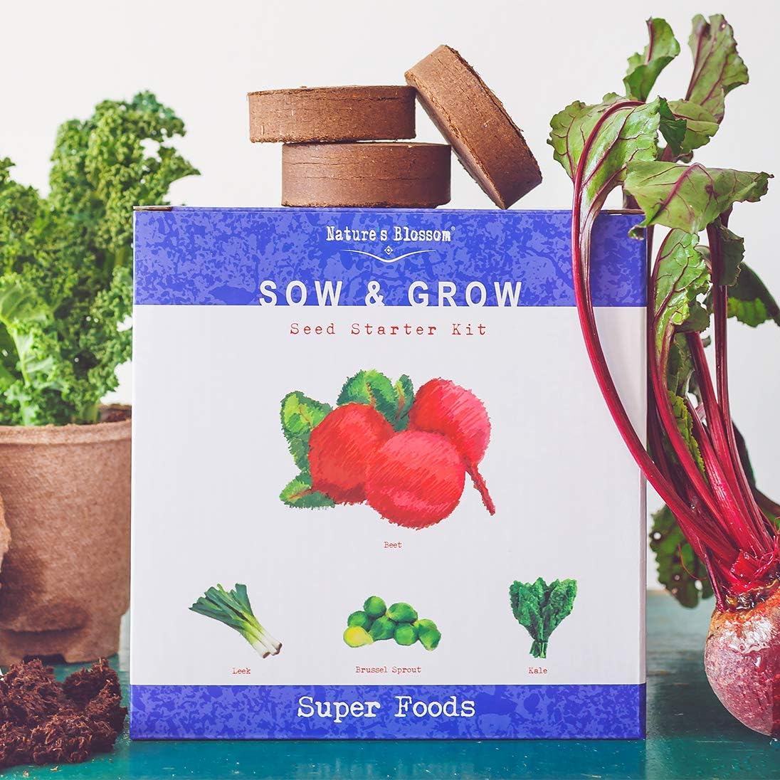 Amazon.com : Nature's Blossom Gardening Kit - Includes 4 Types of ...