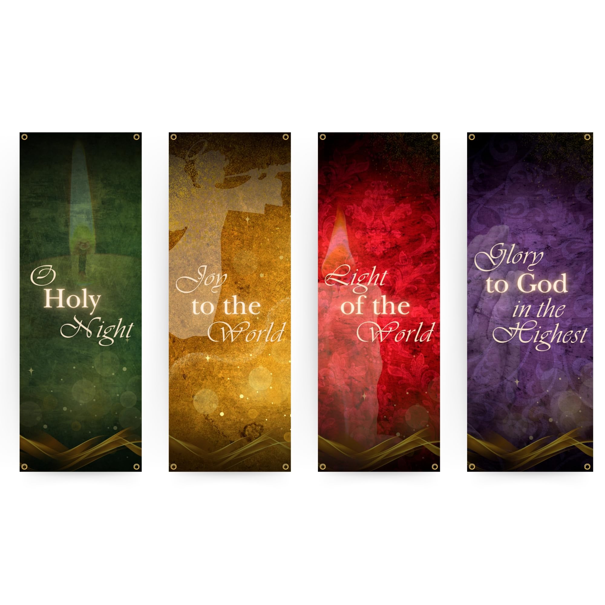 Amazon.com: BaloeDesigns Sets of 4 Church Banners for Sanctuary Wall ...