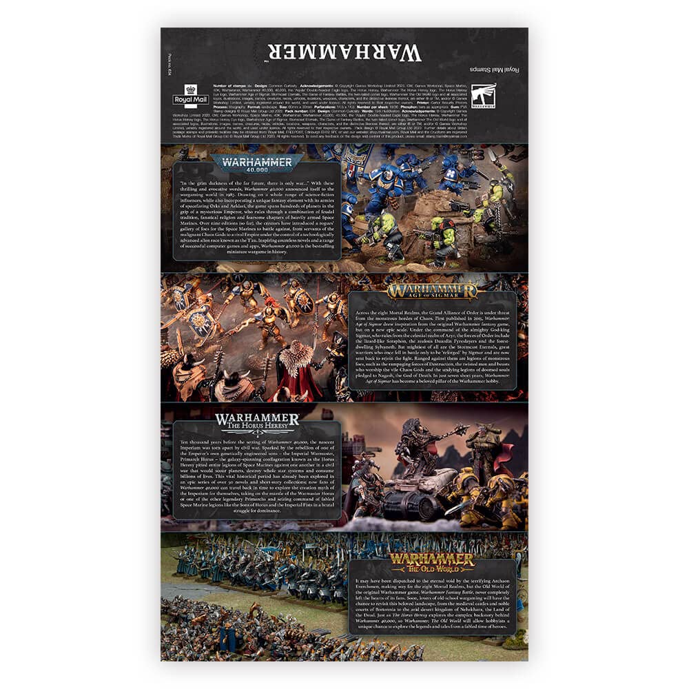 Official Warhammer Stamps Affixed Presentation Pack by Royal Mail ...