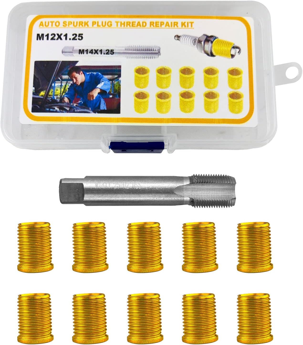 Amazon.com: TIME-SERT M12x1.25 Spark Plug Thread Repair kit with ...