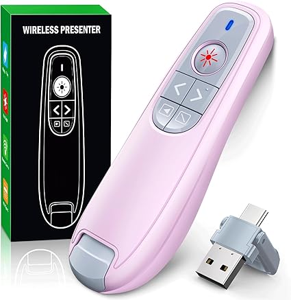 Presentation Clicker Wireless Presenter Remote Clicker, USB C ...