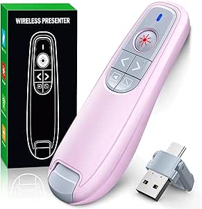 Presentation Clicker Wireless Presenter Remote Clicker, USB C ...
