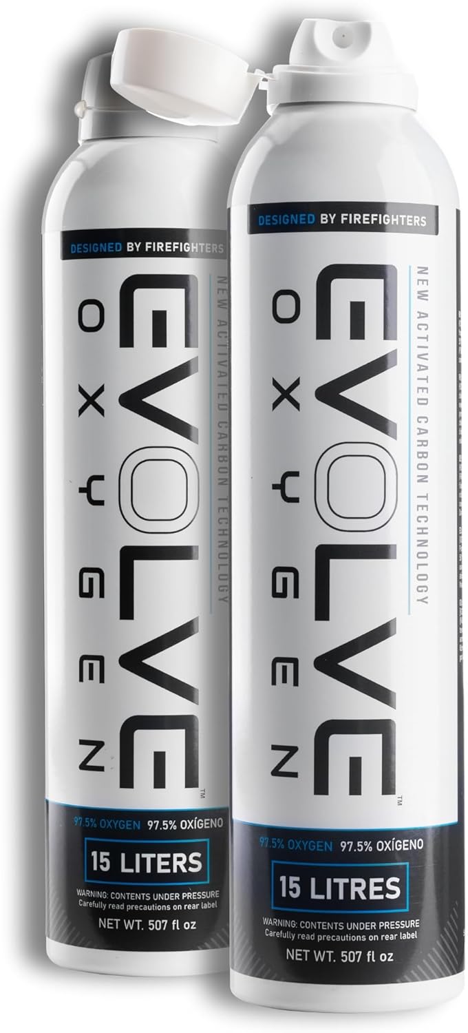 EVOLVE 15-Litre Pure Oxygen Canister with Flip Top | Portable Oxygen Can | Ideal for Home Use ...