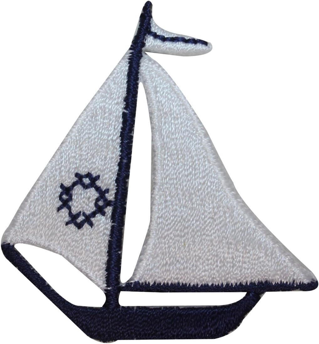 Amazon.com: ID 1883B Sailboat Emblem Patch Ocean Ship Nautical ...