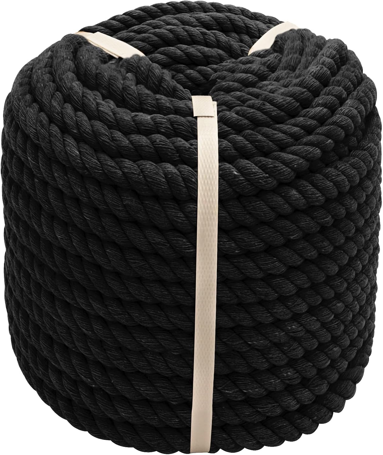 Amazon.com: VEIZEDD Black Rope 1/2 in x 165 ft Natural Cotton Rope for ...