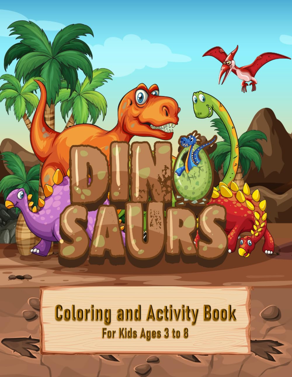 Dinosaur Coloring and Activity Book: Fun, Simple, And Easy Coloring ...