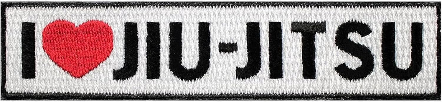 Amazon.com: I Love Jiu Jitsu Patch (4.75 Inch) Iron/Sew-on Badge BJJ ...