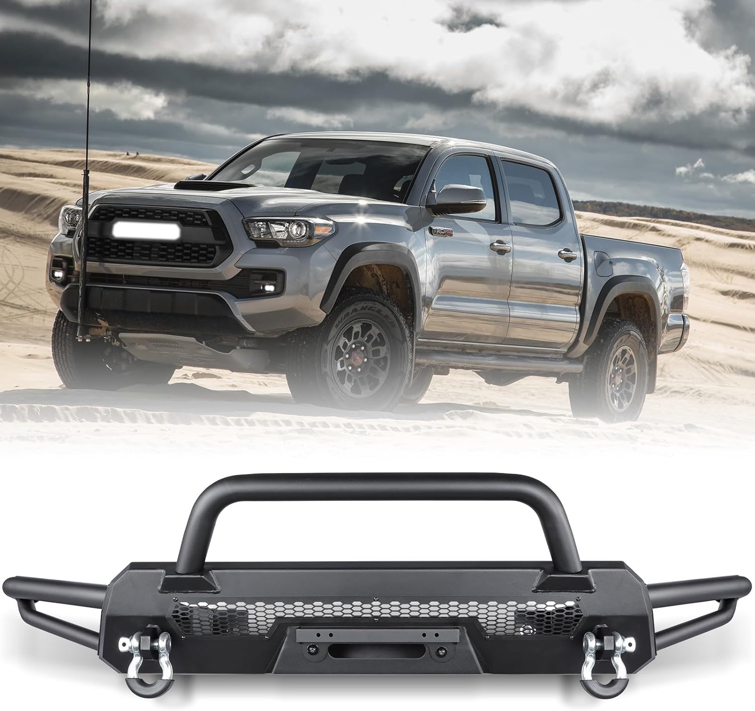 Steel Front Bumper Fit for 2016-2023 Toyota Tacoma Truck,WOLFSTORM 2016 ...