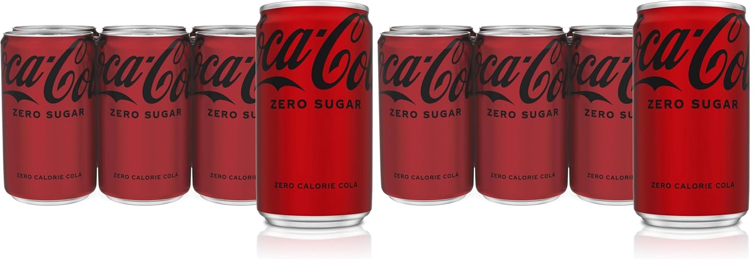 Coke Zero Sugar Mini-Can 7.5 fl oz, 12 Pack (Package May Vary)
