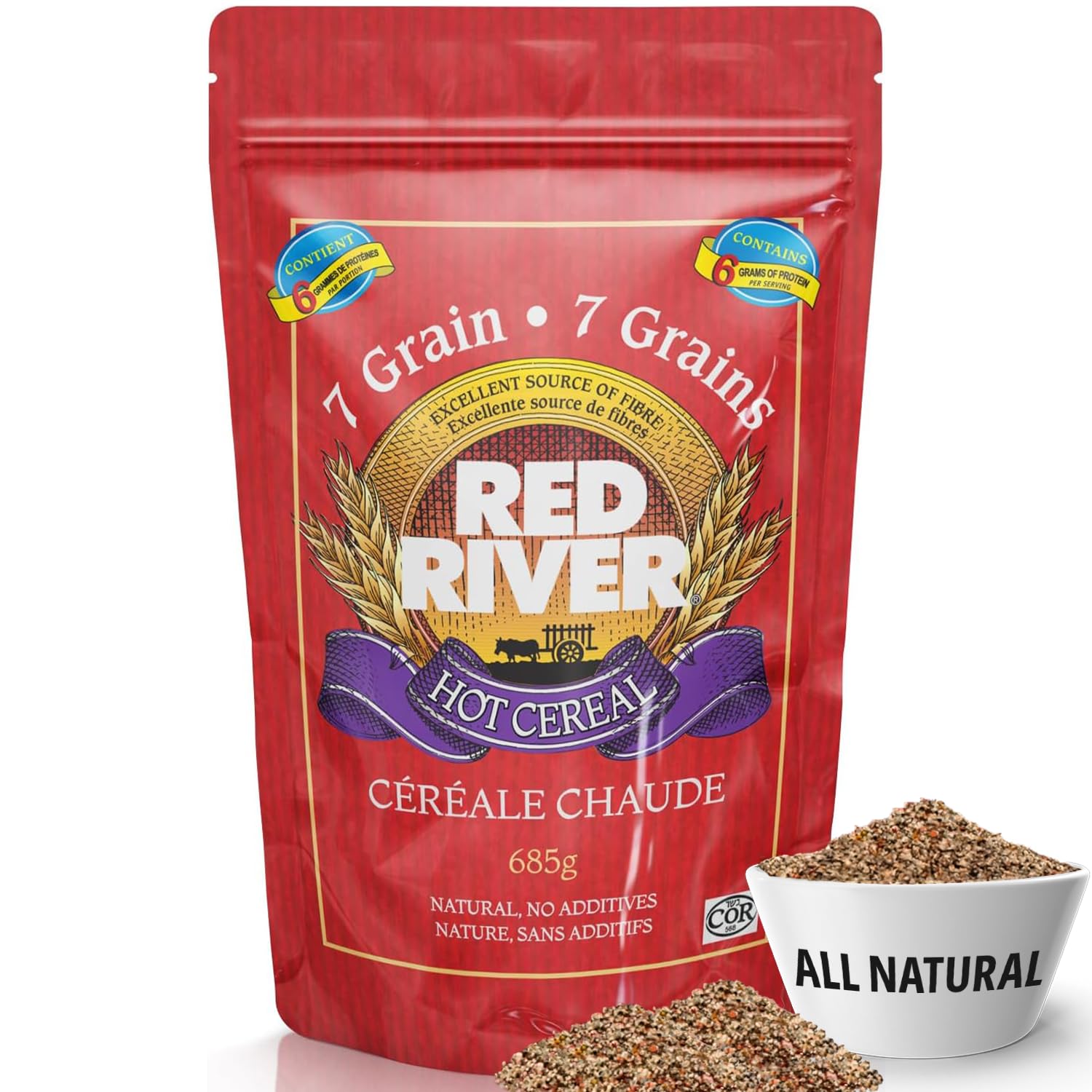 Amazon.com : Red River Cereal - 7 Grain Hot Cereal (2lbs / 685g) Made ...