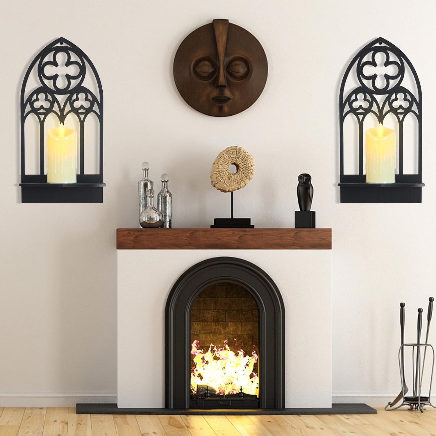 Amazon.com: OYEFLY 2 Pcs Gothic Sconces Wall Decor,Black Goth Decor ...