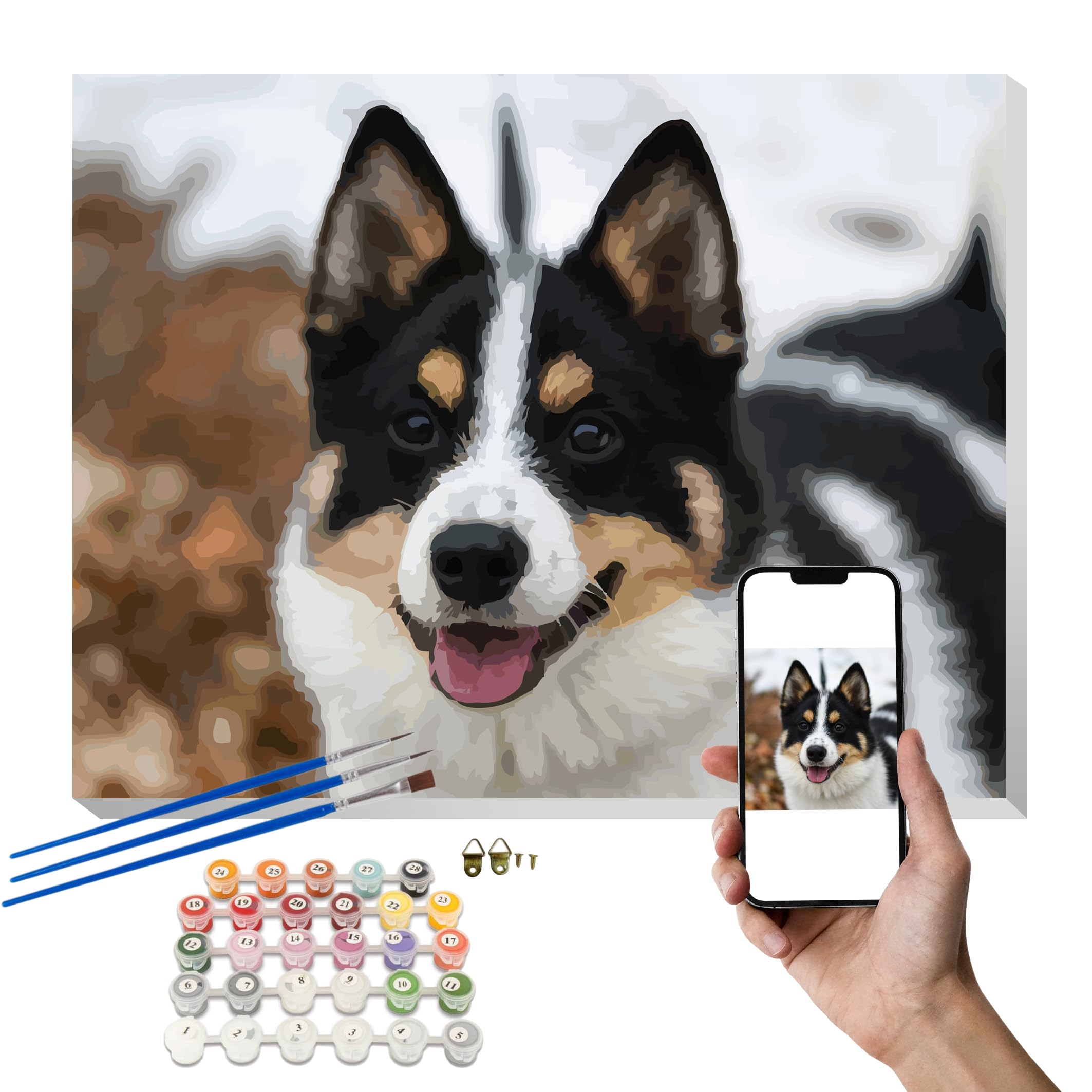 Amazon.com: Custom Paint by Number, Portrait Personalized Paint by ...